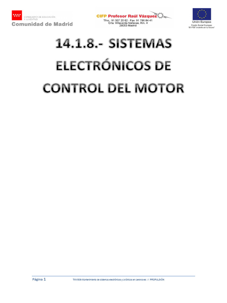 14.1.8 SISTEMA DE CONTROL ELECTRONICO DEL MOTOR | PDF | Avión | Motores