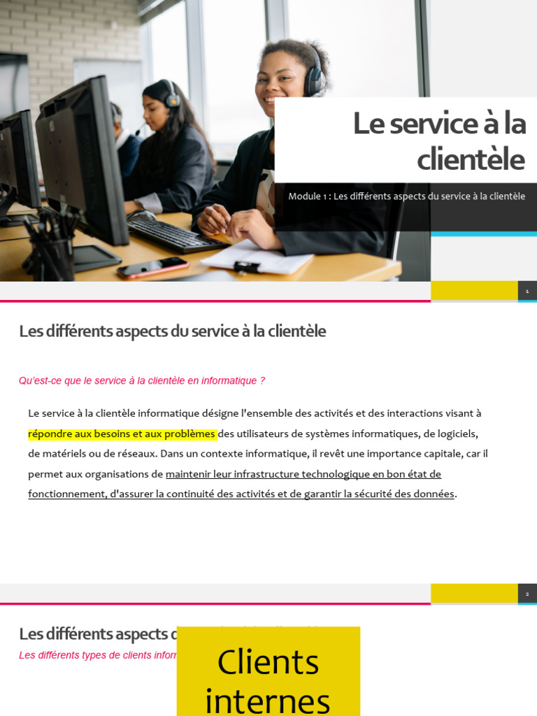 Service à la clientèle informatique | PDF | Informatique | Logiciel