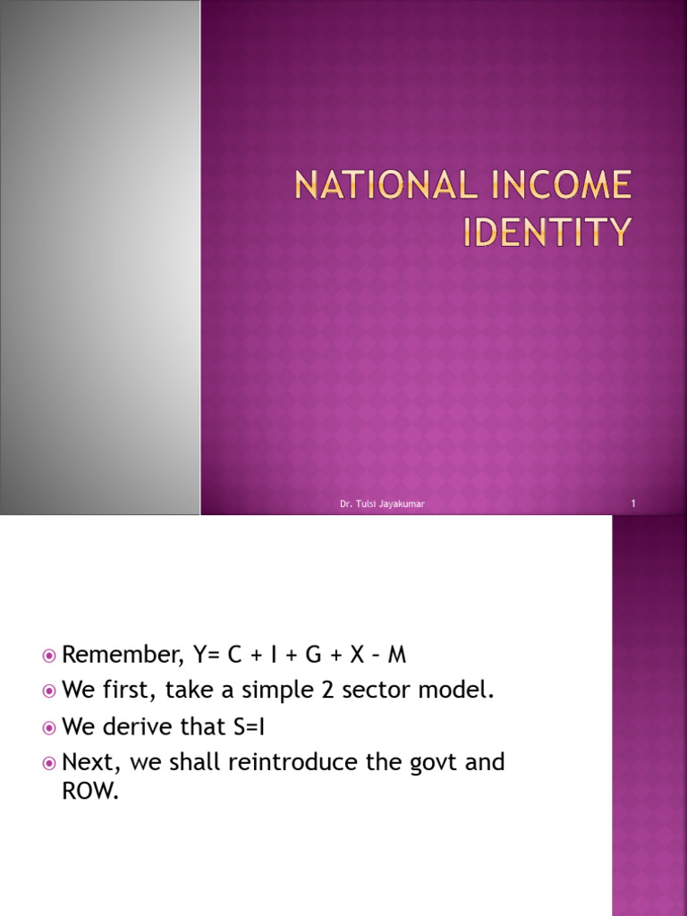 4 - National Income Identity PDF | PDF | Government Budget Balance ...