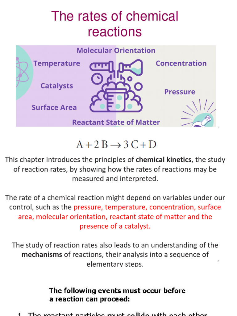 4 - The Rates of Chemical Reactions - A | PDF | Reaction Rate ...
