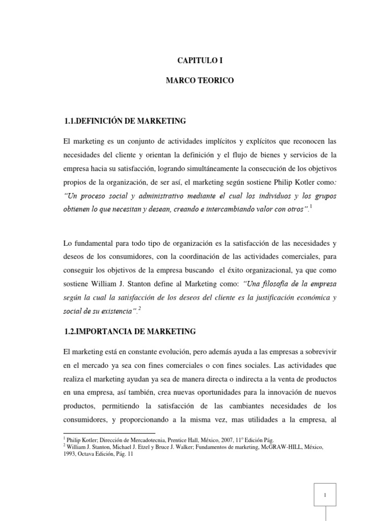 Marco Teórico | PDF | Marketing | Business