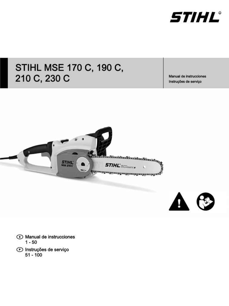 Manual-de-usuario-Stihl - MSE210 C-02101235 | PDF | Enchufes y tomas de corriente alterna