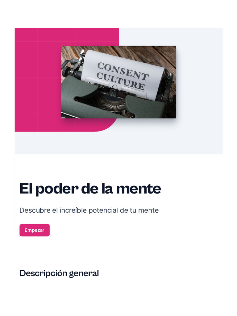 El Poder de La Mente | PDF | Mente | Pensamiento