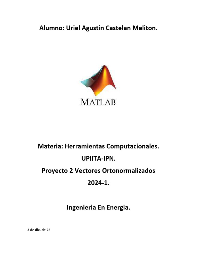 Proyecto2 UACM | PDF | Vector Euclidiano | Álgebra