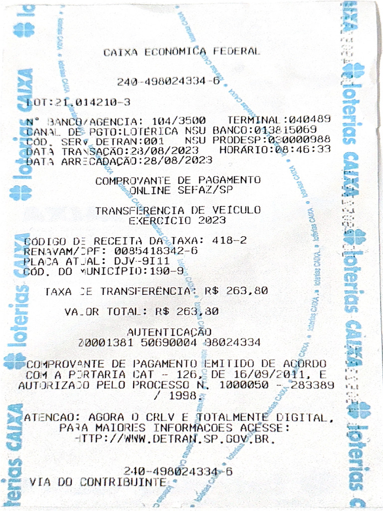 Comprovante de Pagamento | PDF