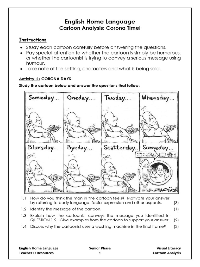Senior Phase Cartoon Analysis - Free | PDF | Cartoon | Humour