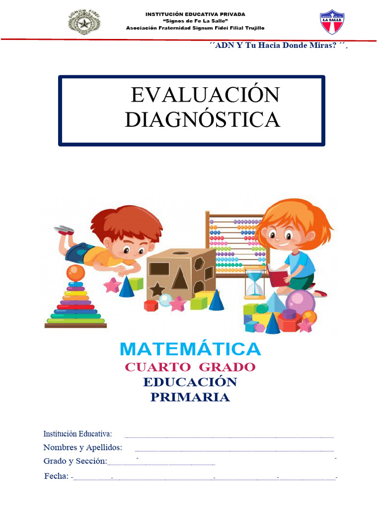 Evaluación Diagnóstica 4to Grado 2024 | PDF