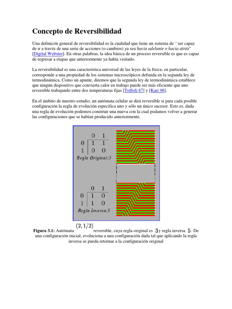 Concepto de Reversibilidad | PDF | Segunda ley de la termodinámica ...
