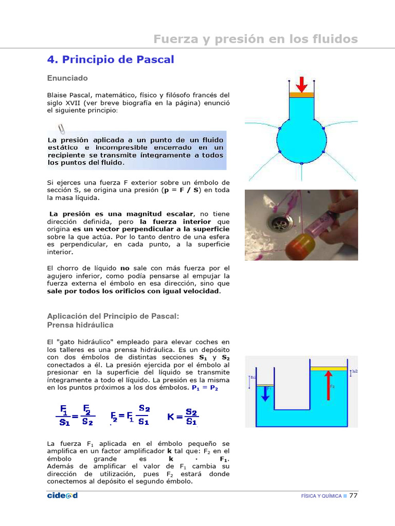 Principio de Pascal | PDF | Atmósfera | Atmósfera de tierra