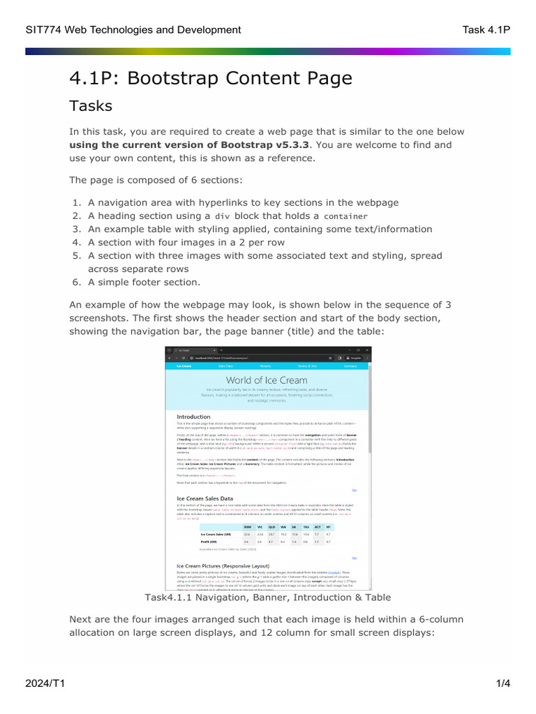 Sit774-4 1P | PDF | Page Layout | Bootstrap (Front End Framework)