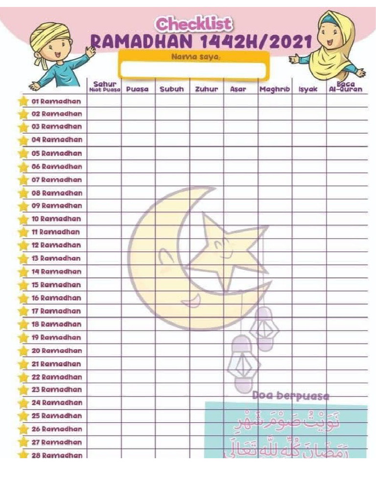 Checklist Ramadhan | PDF