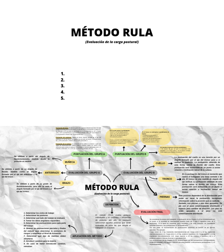 MÉTODO RULA (Evaluación de la carga postural) | PDF | Rotación