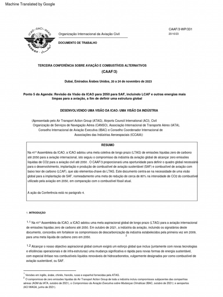 Caaf 3 WP 0335 en | PDF | Economia de baixo carbono | Aviação