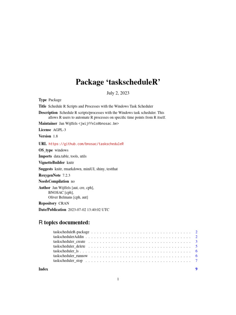 Taskschedule R | PDF | Scripting Language | Computer File