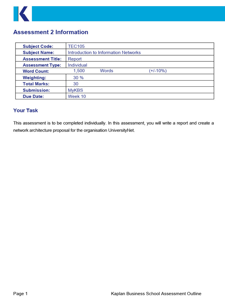 TEC105 Assessment 2 | PDF | Computer Network | Network Switch