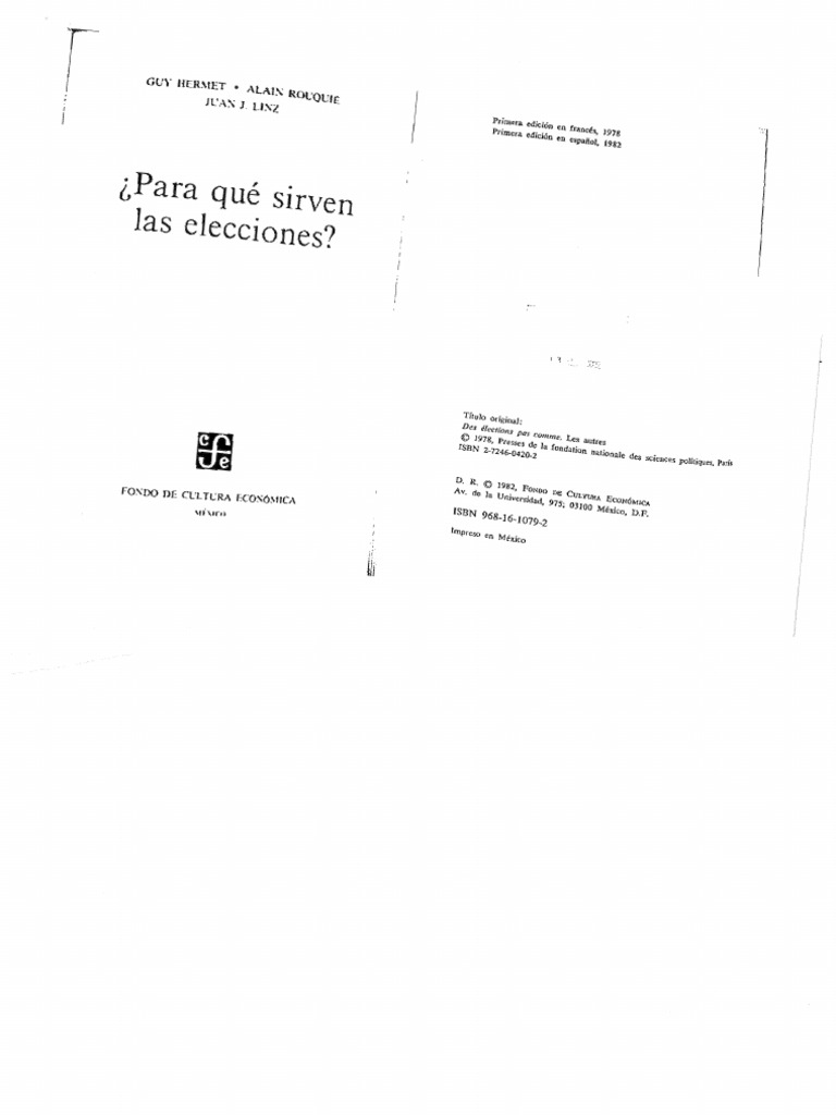 Lectura 3 - Hermet Cap 1 - para Qué Sirven Las Elecciones | PDF