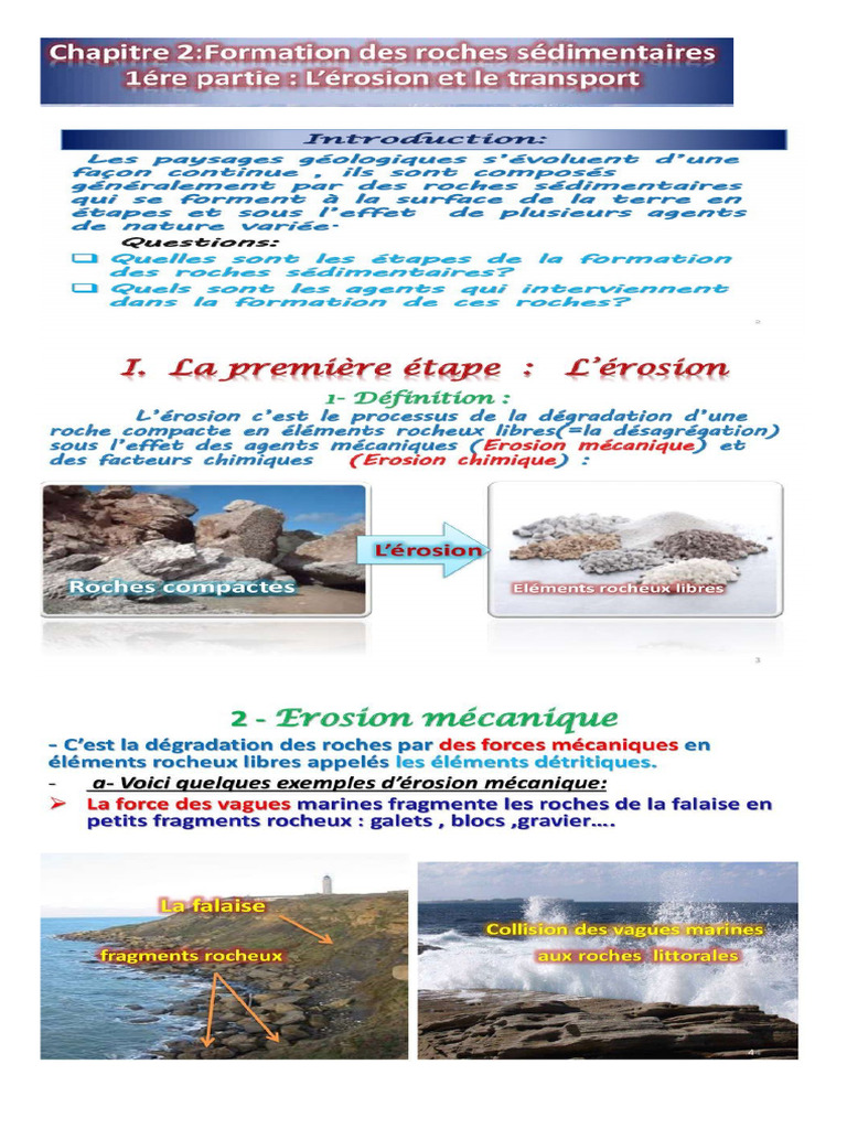 Chapitre 2 Formation Des Roches Sedimentaires | PDF