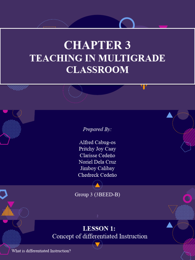 Chapter 3 Teaching in Multigrade Classroom | PDF | Learning ...