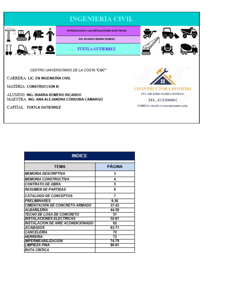 Tarea 12 - Catalogo de Conceptos Construccion 3 | Descargar gratis PDF | edificio | Materiales