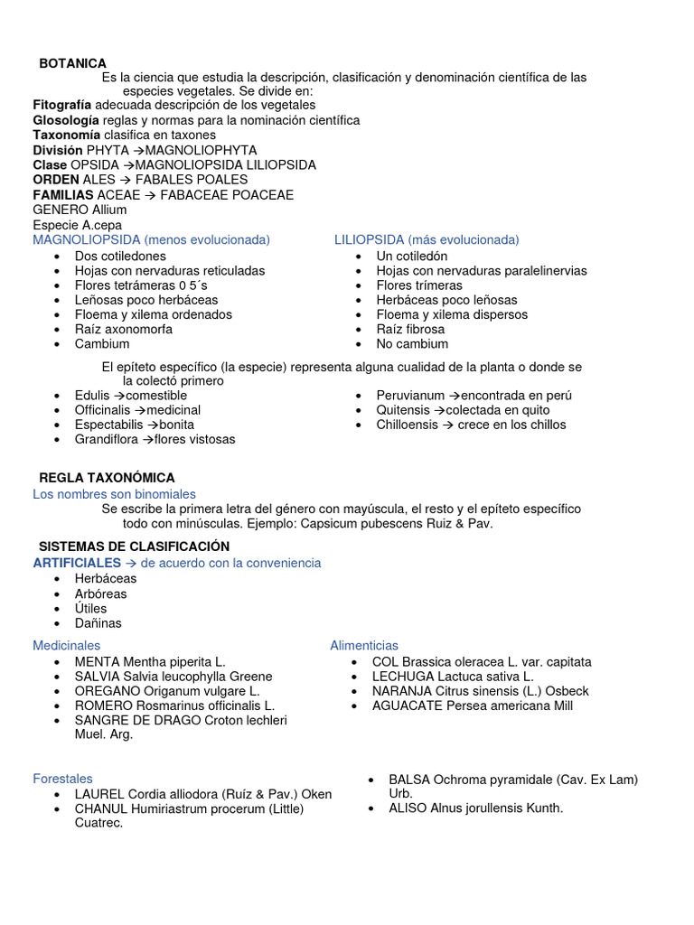 Botanica | PDF | Plantas | Arecaceae