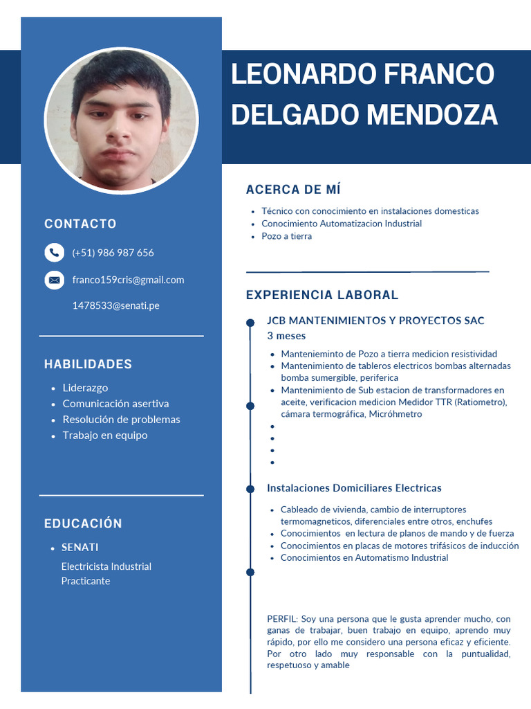 CV Delgado Mendoza | PDF