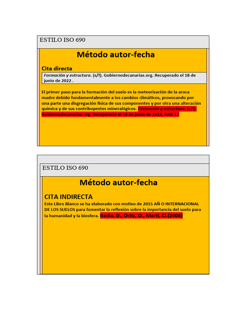 Estilo Iso 690 | Descargar gratis PDF | Suelo | Meteorización