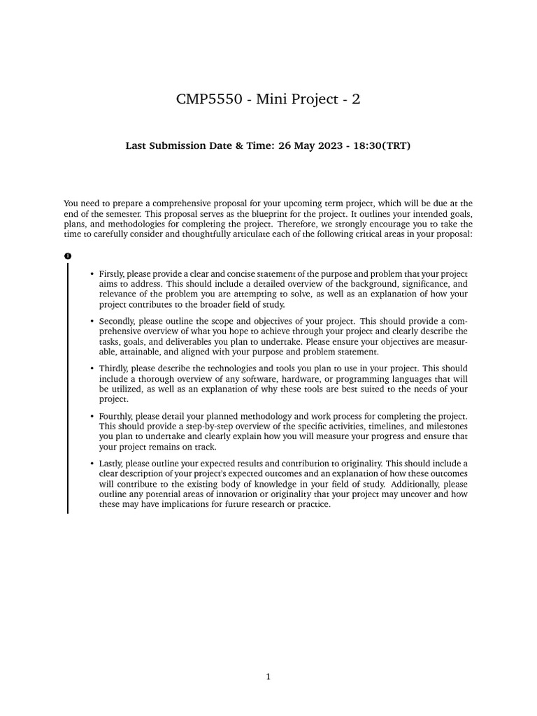 Mini Project 2 | PDF | Methodology | Goal