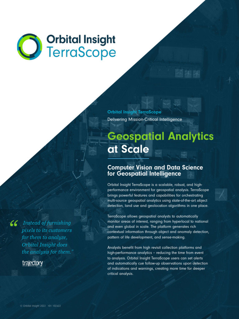 Geospatial Intelligence with TerraScope | PDF | Analytics | Computing