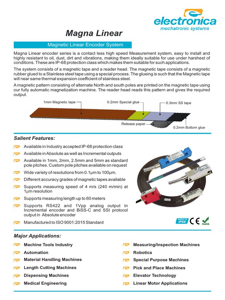 Magnetic Linear Encoders Catalogue | PDF | Electrical Engineering
