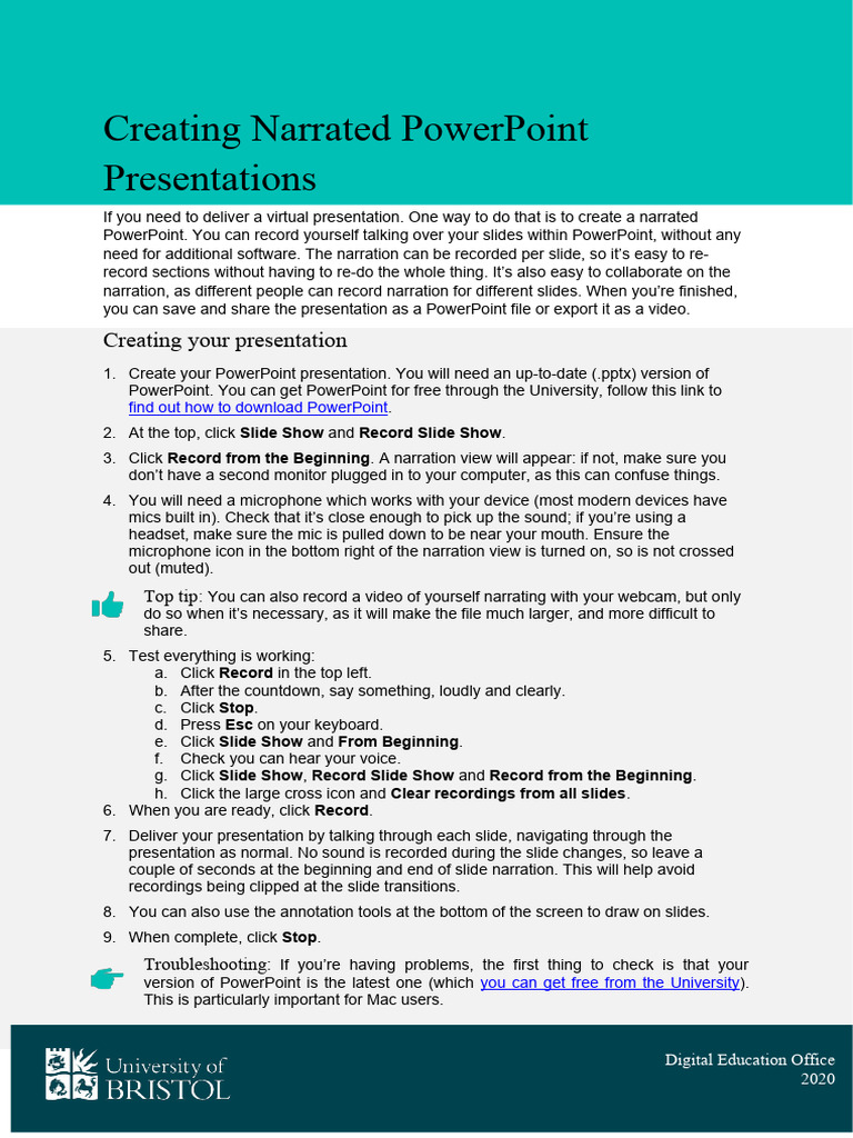 Creating Narrated PowerPoint Presentations | Download Free PDF ... Creating Narrated PowerPoint Presentations | Download Free PDF ...