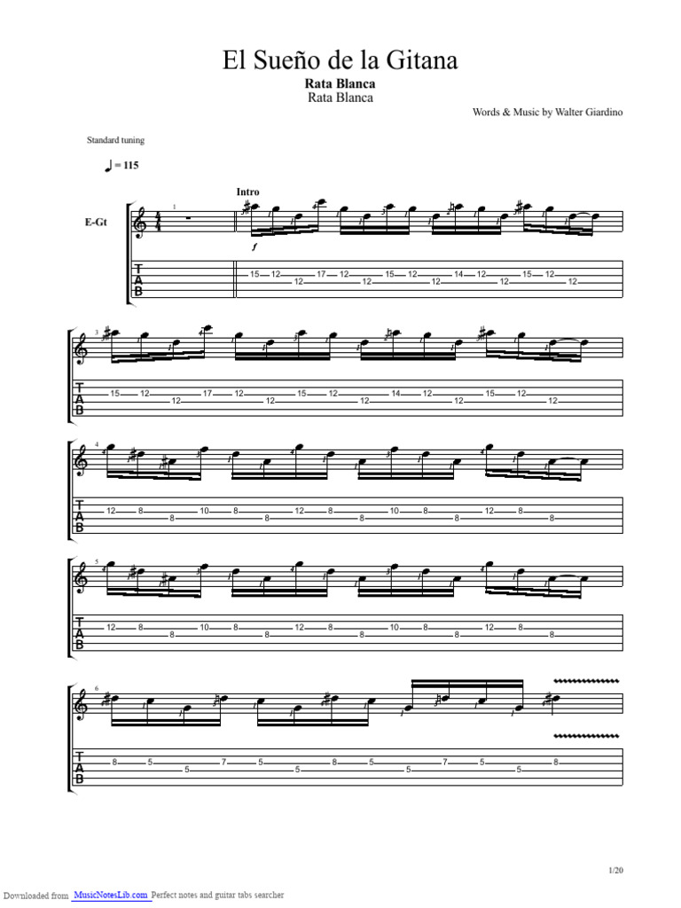 Rata Blanca-El Sueo de La Gitana | PDF | Heavy Metal Music | Guitar Family Instruments