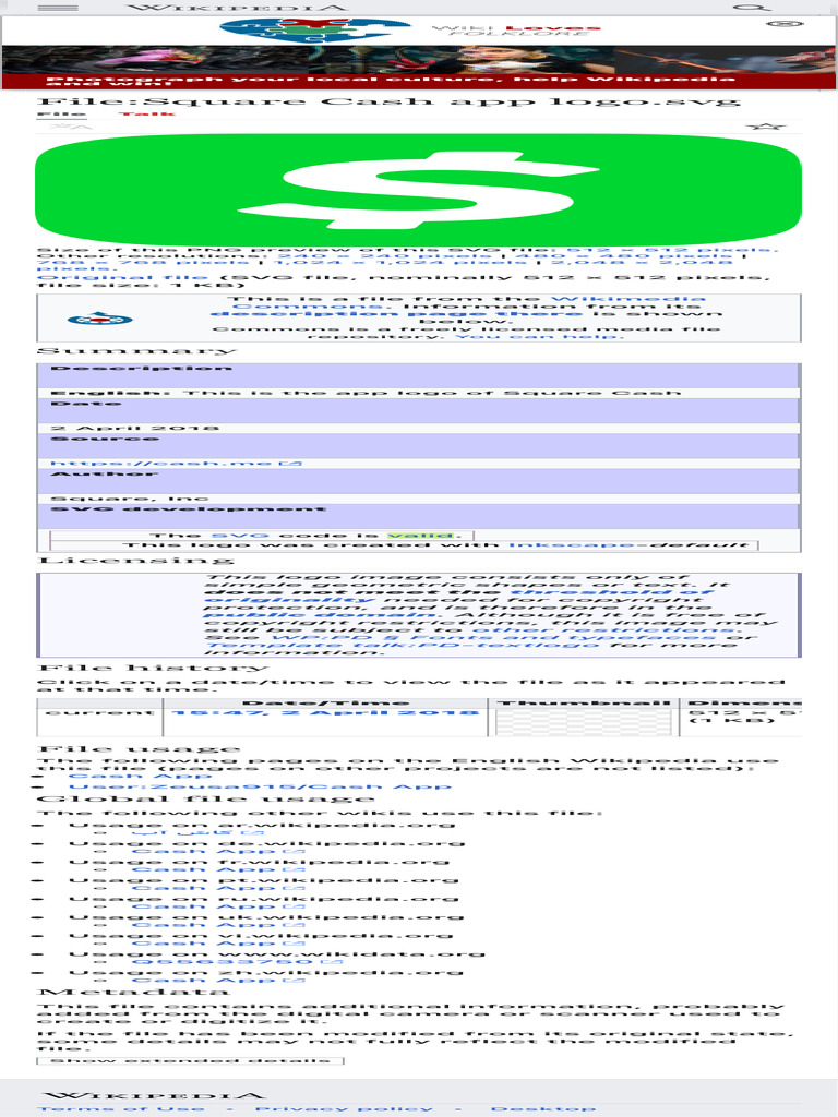 FileSquare Cash App Logo - SVG - Wikipedia | PDF | Wikipedia | Pixel