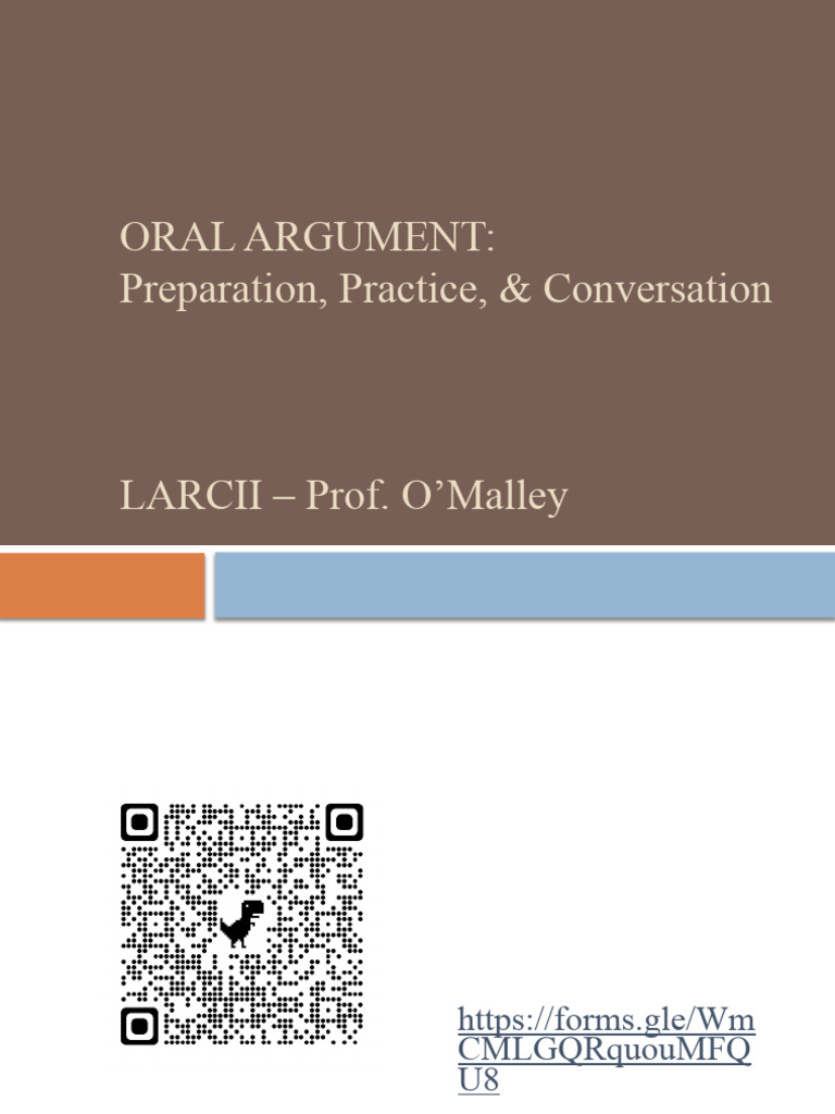 Oral Argument Preparation Guide | PDF | Argument | Precedent
