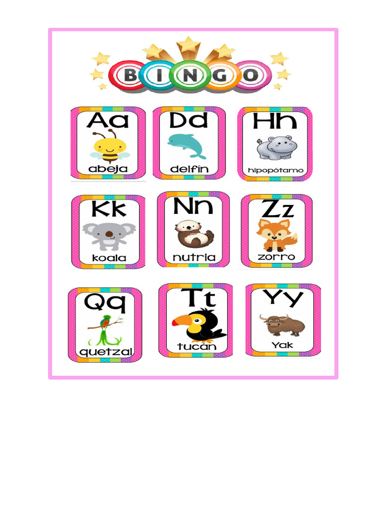 Bingo de Abecedario | PDF