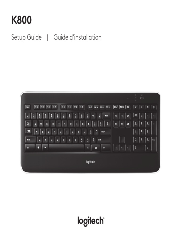 Wireless Illuminated Keyboard k800 Quick Start Guide | PDF | Clavier d ...