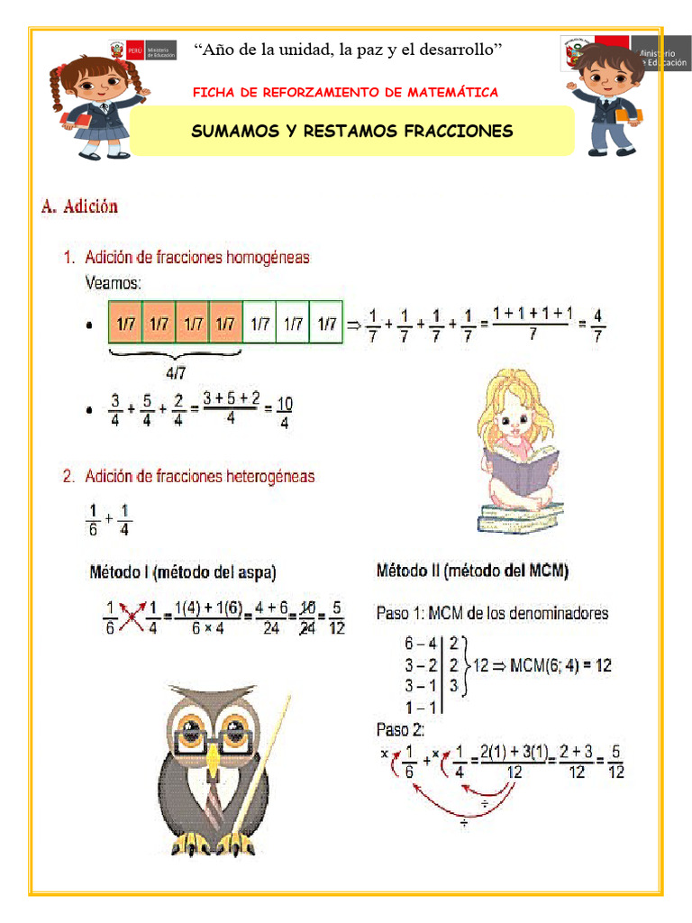 Reforzam-Mat - Sumamos y Restamos Fracciones | PDF