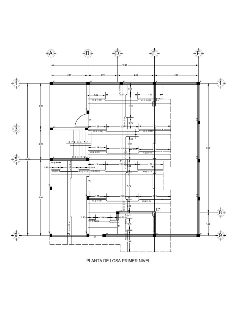Plano Losa 1er Nivel | PDF
