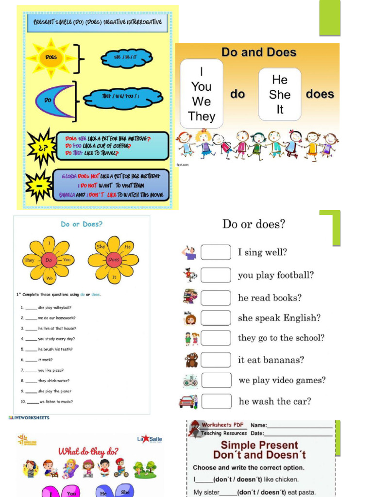 DO , DOES, DONT DOESNT W QUESTIONS DO DOES | PDF