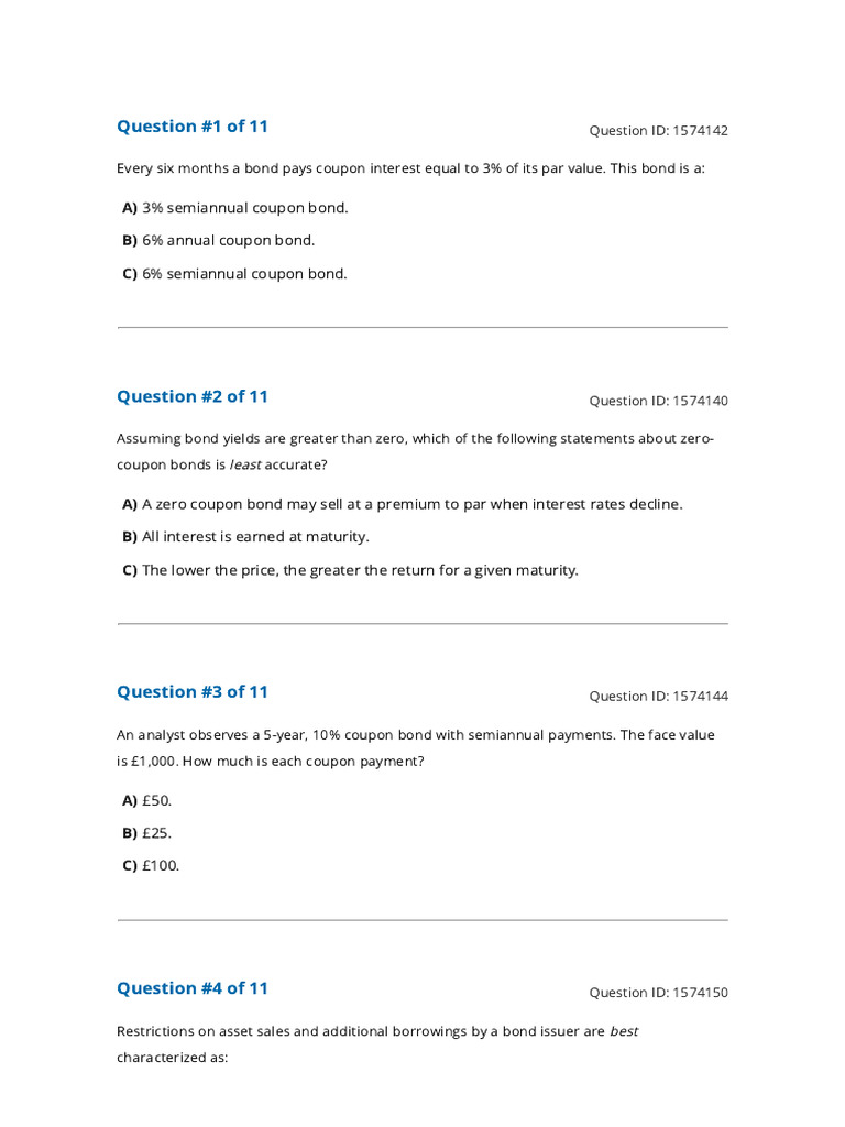 Bond Basics for Finance Students | PDF | Bonds (Finance) | Fixed Income