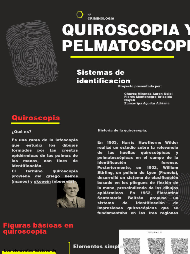 Presentación Criminología Profesional Negro Amarillo | PDF | Huella ...