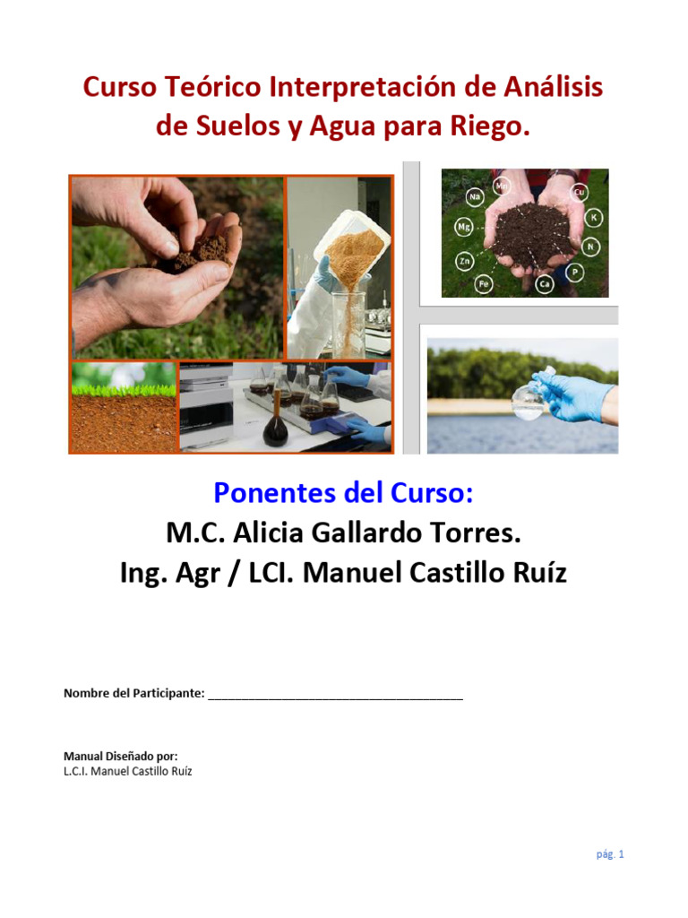 Manual Interpretación Análisis Suelo y Agua Riego | PDF | Agricultura | Suelo