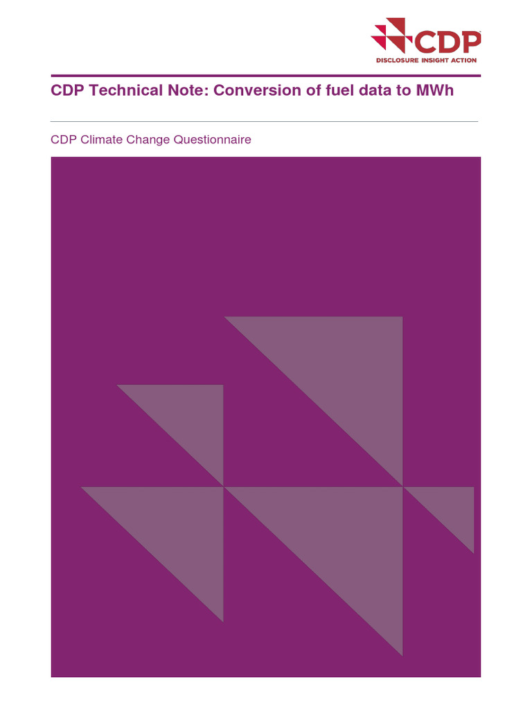 Fuel Data Conversion to MWh Guide | PDF | Petroleum | Fuels