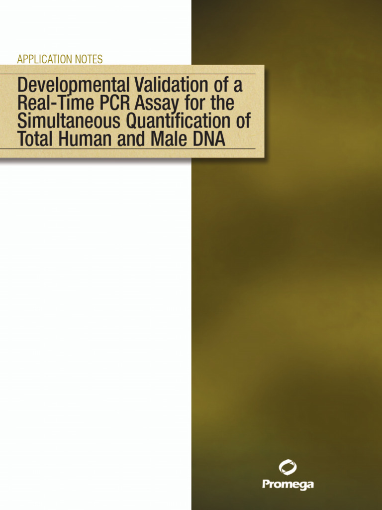 Developmental Validation of A Real-Time PCR Assay For The Simultaneous Quantification of Total ...