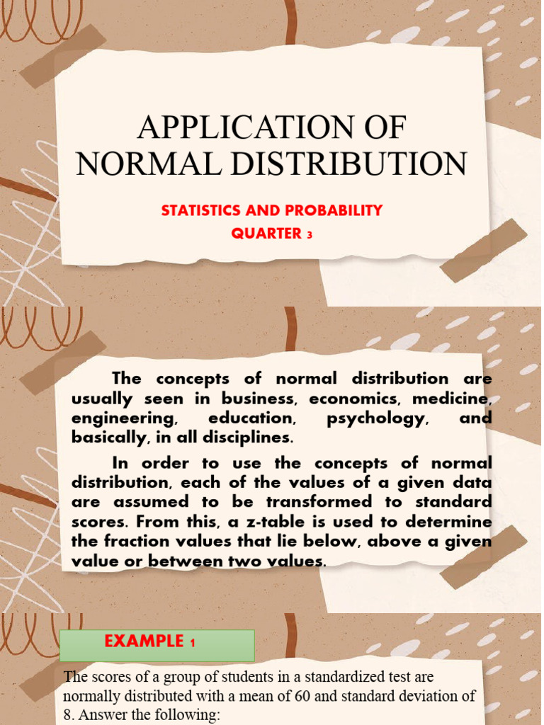 8 Application Of Normal Distribution Pdf Normal Distribution Applied Mathematics