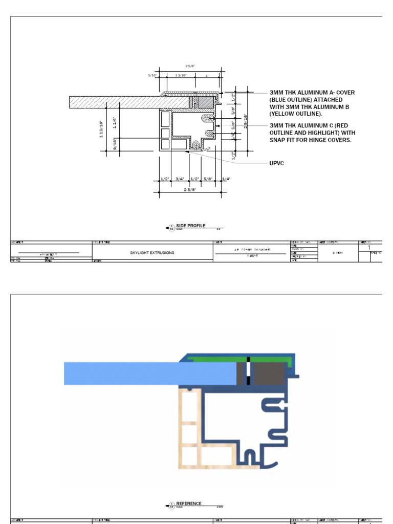 Skylight Extrusions Profile Details | PDF