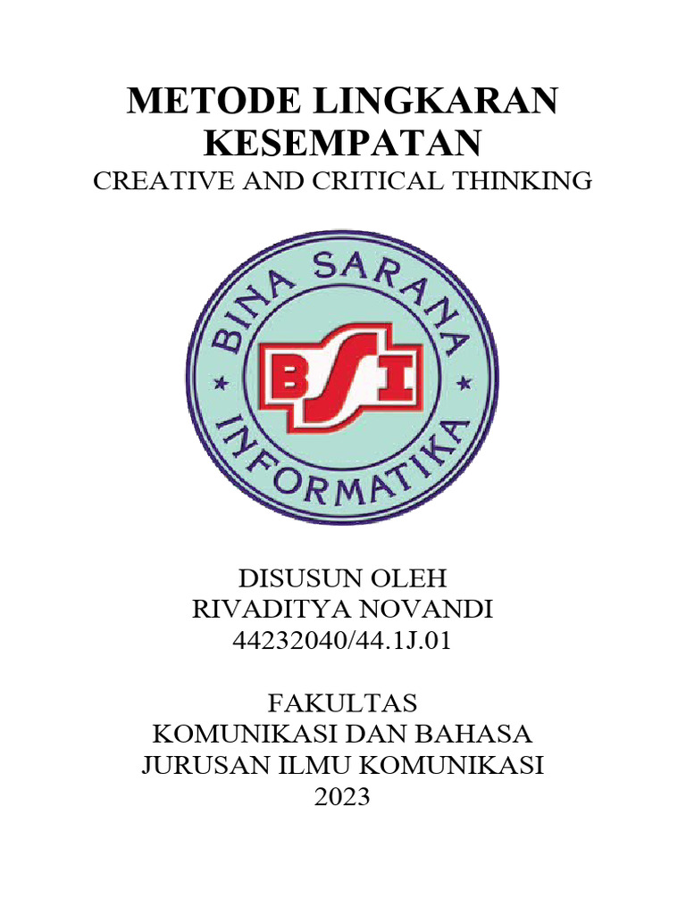 Metode Lingkaran Kesempatan-1 | PDF