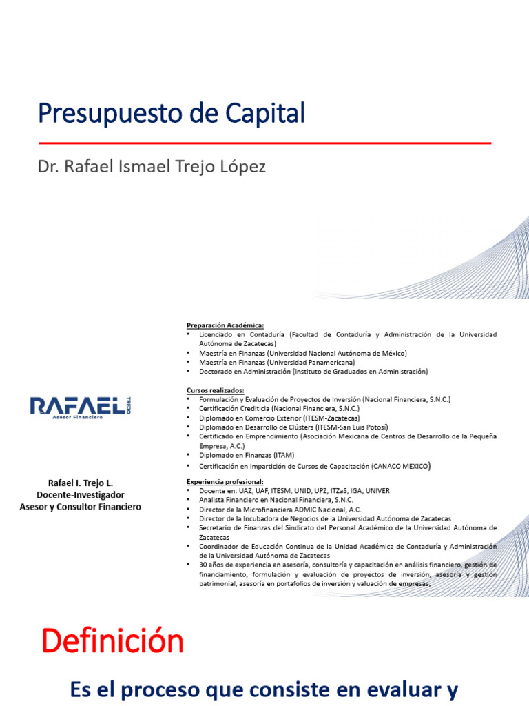 14 Presupuesto de Capital | PDF | Capital de trabajo | Depreciación