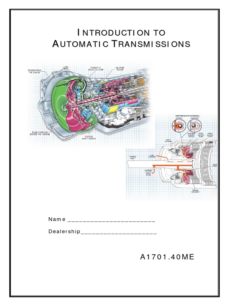 A4 - Intro To Automatic Transmissions July 2008 | PDF | Clutch | Gear