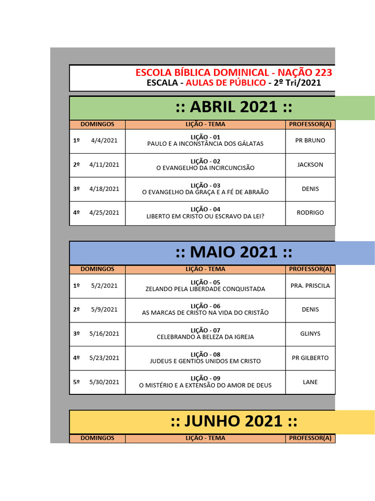 Escala EBD | PDF | Teologia