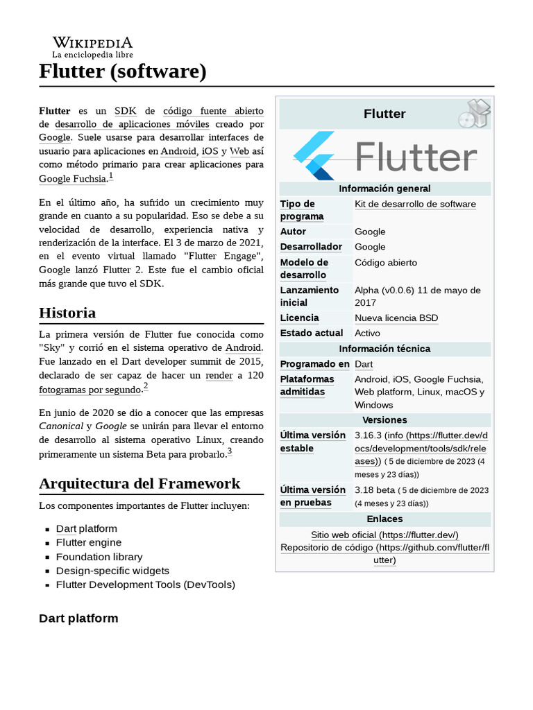 Flutter (Software) | Descargar gratis PDF | Software | Industria del software